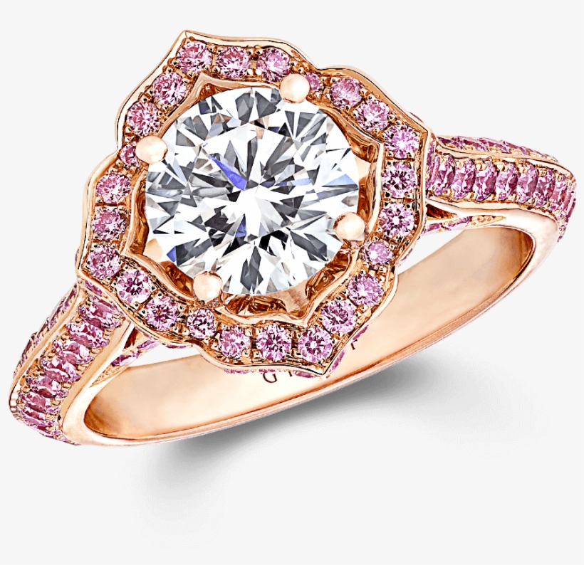 A Graff Round Brilliant Cut Diamond Star Flower Engagement - Brilliant ...