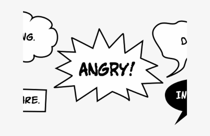 Bubble Clipart Comic Book - Angry Comics Balloon PNG Image ...