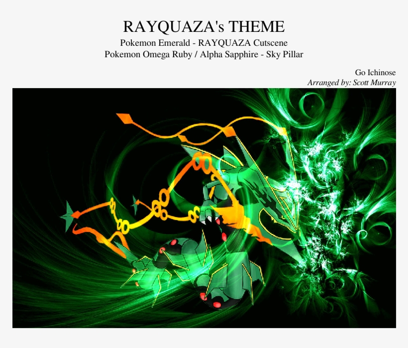 Rayquaza's Theme Sheet Music Composed By Go Ichinose - Shiny Rayquaza ...