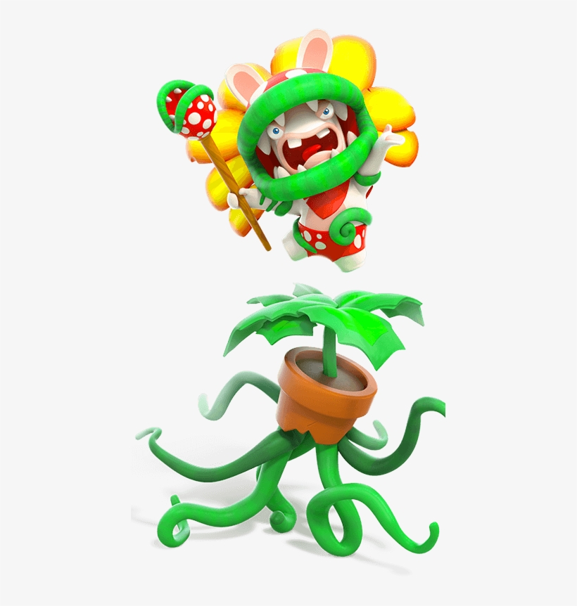 Rabbid Petey Piranha Super Mario, Battle - Piranha Rabbid PNG Image ...