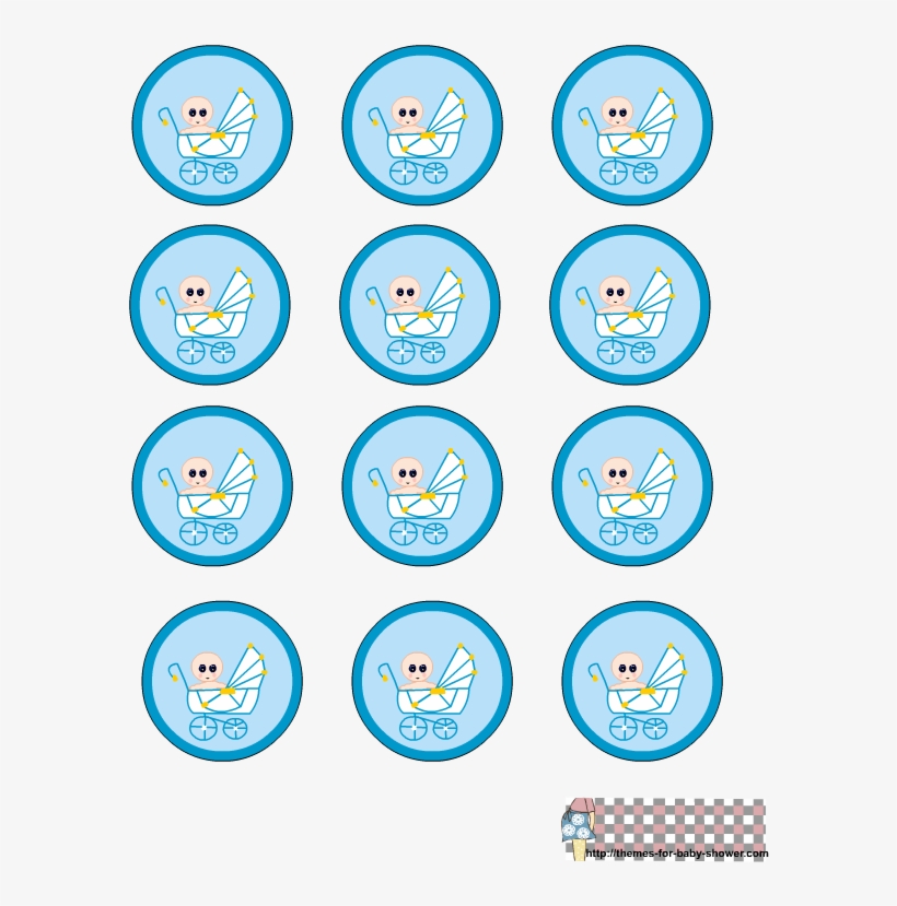 Download Free Printable Blue Baby Shower Round Labels - Baby Shower ...