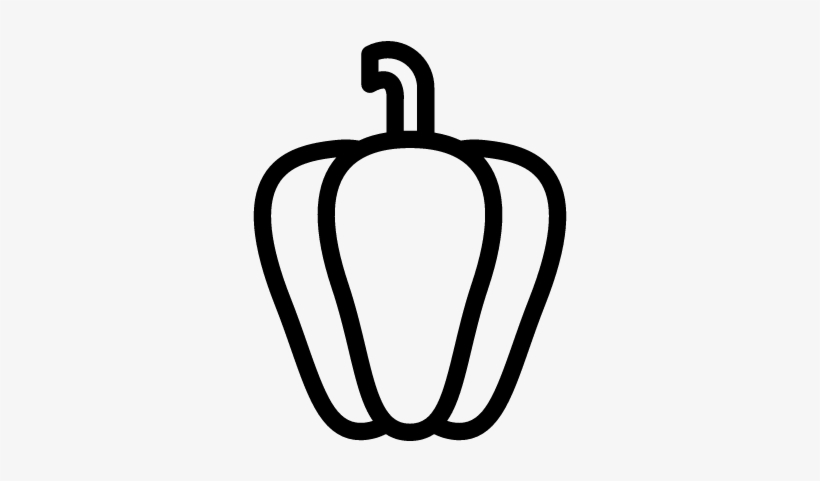 Bell Pepper Vector - Outline Of A Bell Pepper PNG Image | Transparent ...
