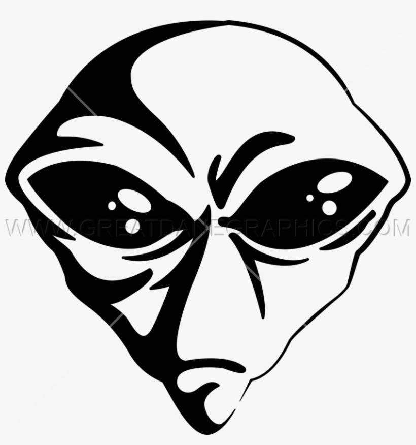 Vector Black And White Download Alien Head Clipart - Alien Decal PNG ...