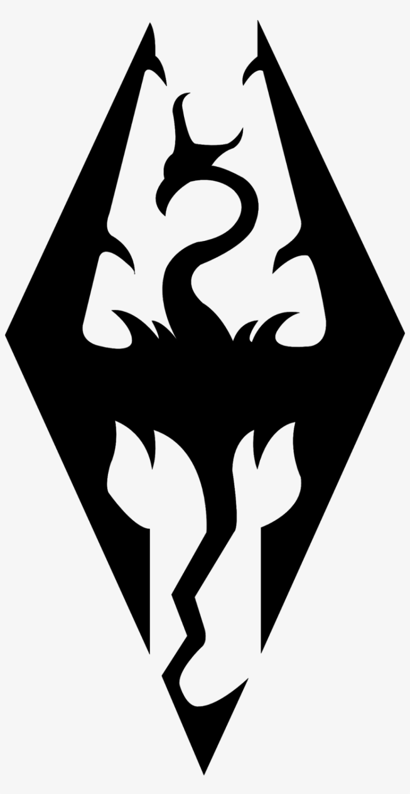Skyrim - Skyrim Logo Silhouette PNG Image | Transparent PNG Free ...