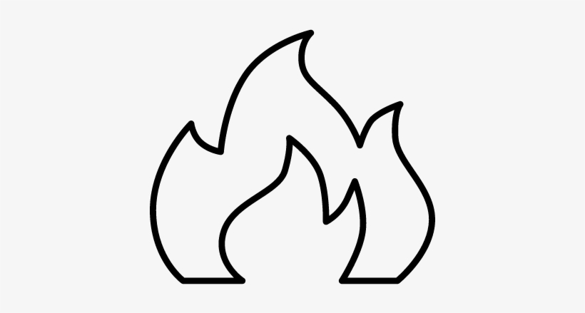 Big Fire Flame Vector - Line Art PNG Image | Transparent PNG Free ...