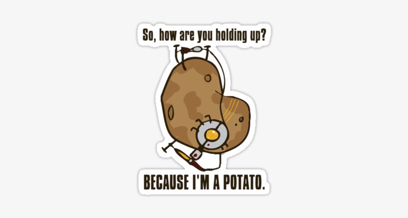 Glados Potato Quotes - Glados Im Am A Potato PNG Image | Transparent ...
