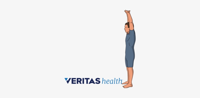Medical Illustration Of The Overhead Shoulder Stretch - Stretching PNG ...