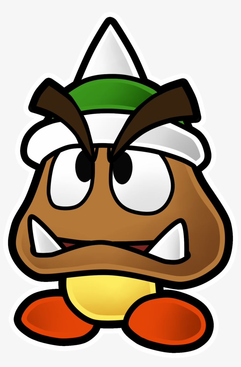 Mario Paper Spiky Goomba Transparent PNG Image | Transparent PNG Free ...
