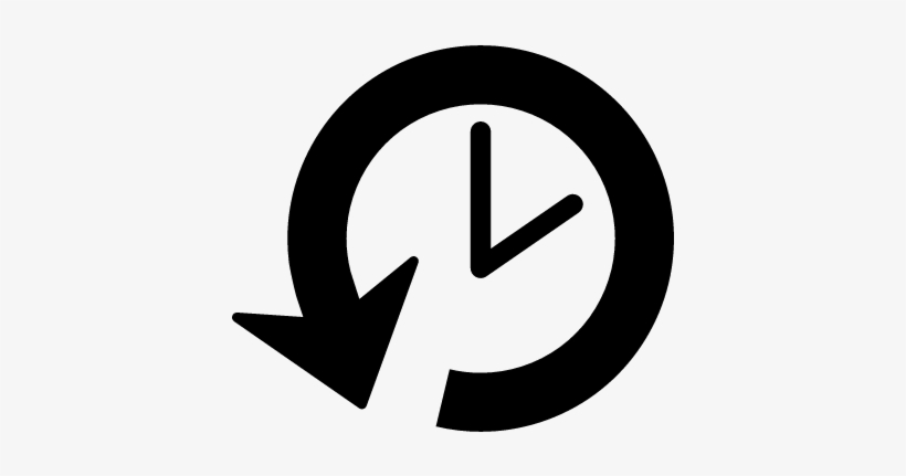 Clock Back With Circular Arrow Vector - Clock With Arrow Png PNG Image ...