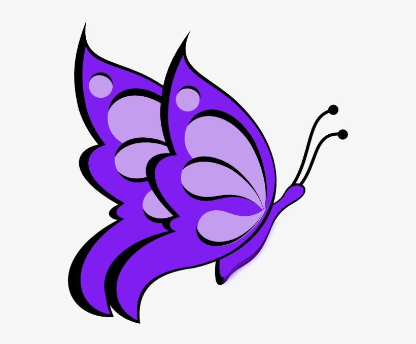 Purple Butterfly Clip Art