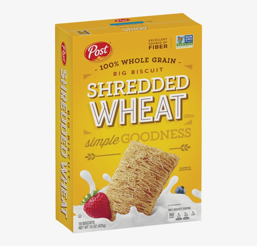Shredded Wheat Big Biscuit - Shredded Wheat Cereal PNG Image ...