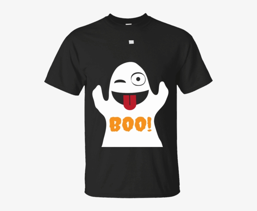 Emoji T Shirt Halloween Ghost Emoji Tongue Out Boo - I D Rather Be ...