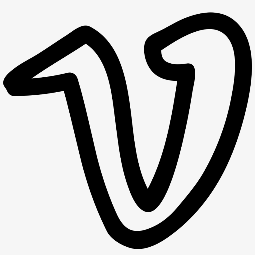 Vimeo Hand Drawn Logo Outline Comments - Logo PNG Image | Transparent ...