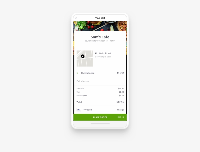 Tap To Place Your Order And Pay With Your Uber Account - Uber Eats ...