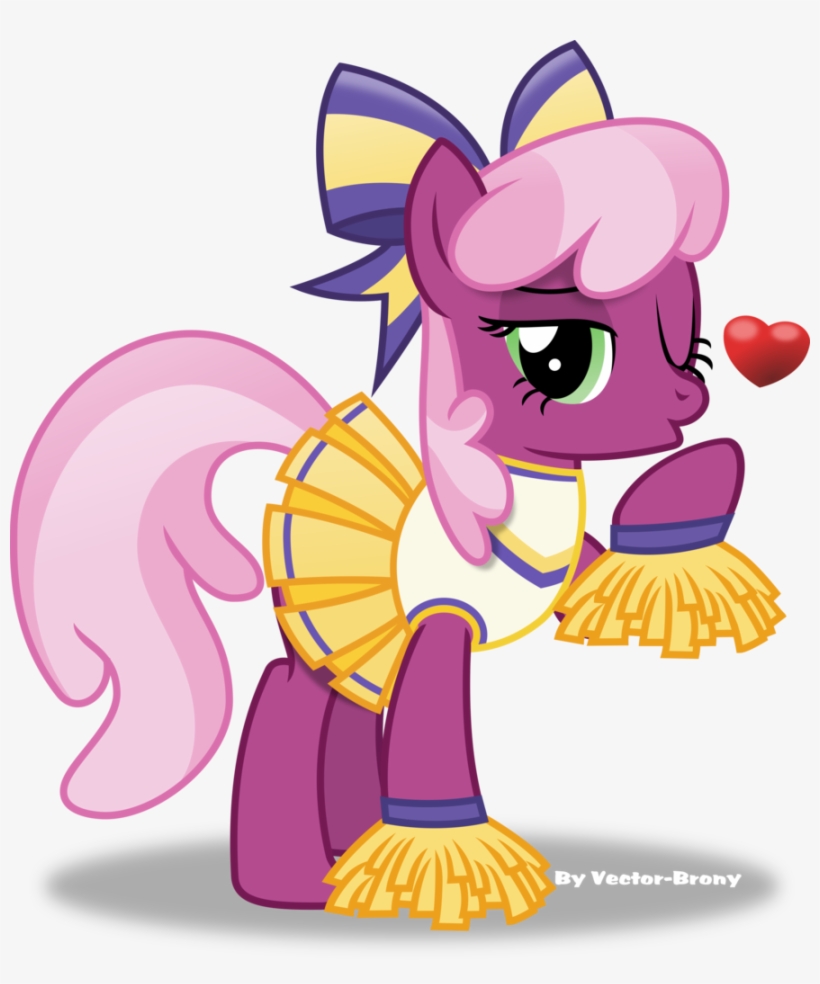 Kiss Vector Six - My Little Pony Cheerilee Cheerleader PNG Image ...