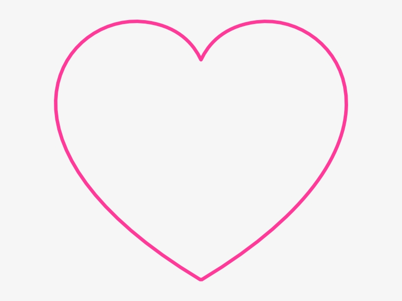 Pink Blank Heart Clip Art At Clker - Clip Art PNG Image | Transparent ...