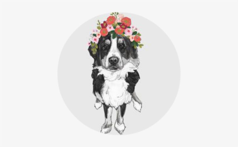 Paper Artist Flower Crown Drawing - Dog PNG Image | Transparent PNG ...