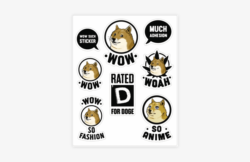 Download Doge Meme Sticker/decal Sheet - Meme Sticker Sheet ...