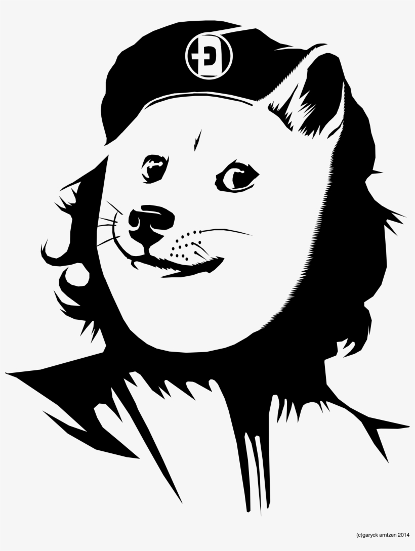 Stencil For Graffiti Type Doges To Do Guerilla Marketing - Che Doge PNG ...