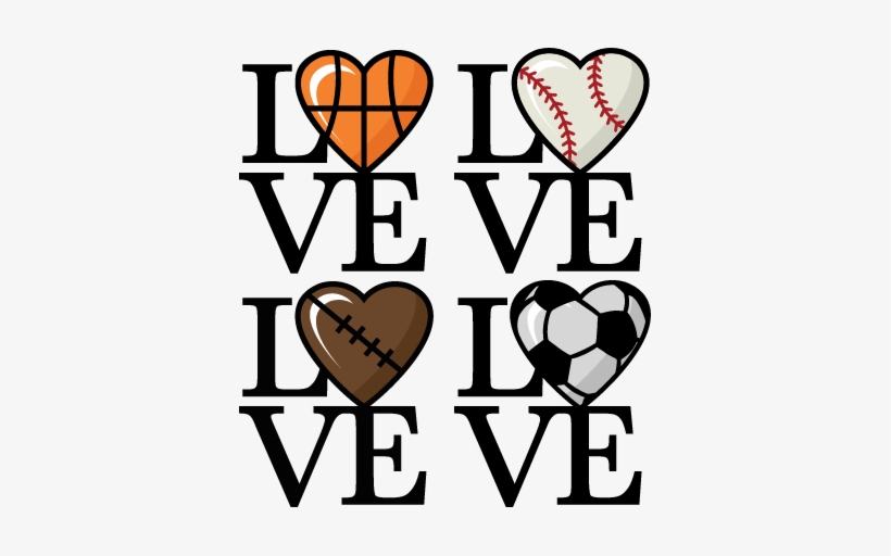 Love Sports Title Set Scrapbook Cut File Cute Clipart - Love Sports ...