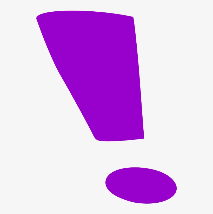 Purple Exclamation Mark - Exclamation Point Clipart PNG Image ...