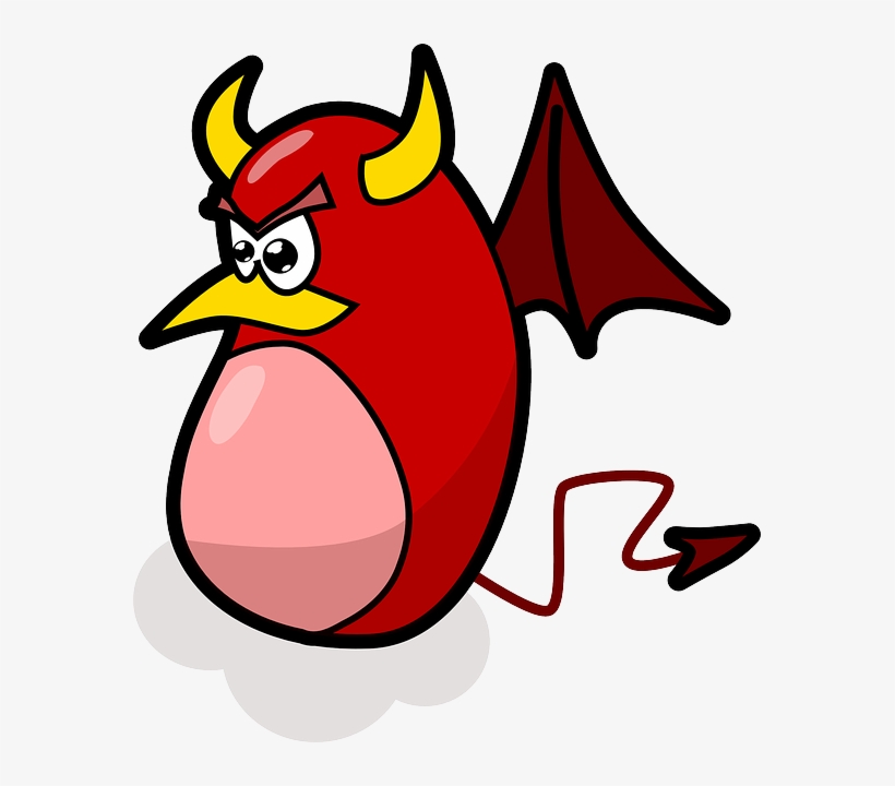 Red, Bad, Wings, Devil, Horns, Evil, Scary, Tale - Evil Clipart PNG ...