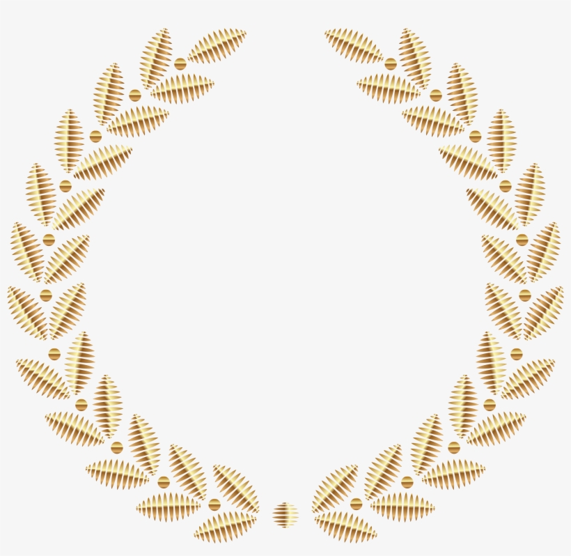 Decorative Line Gold Clipart Png - Laurel Wreath Gold Png PNG Image ...