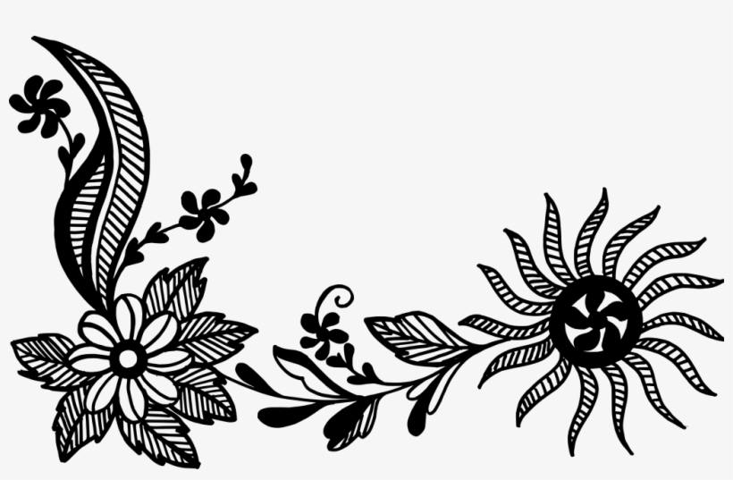 Flower Corner Vector Designs Png