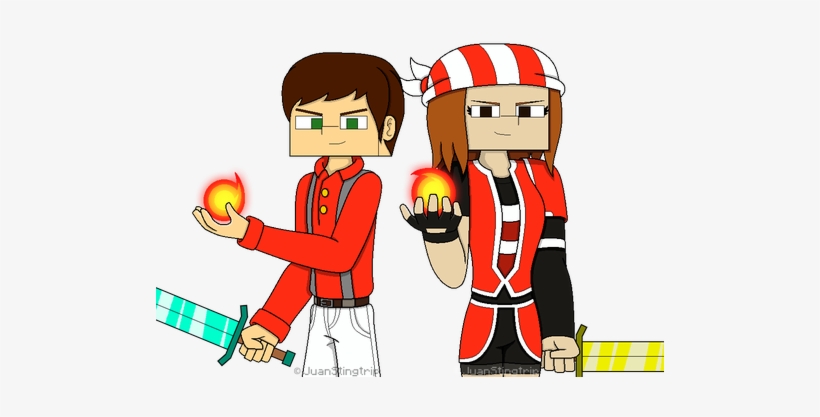 Download Spine Drawing Minecraft - Jesse And Petra From Minecraft Story ...