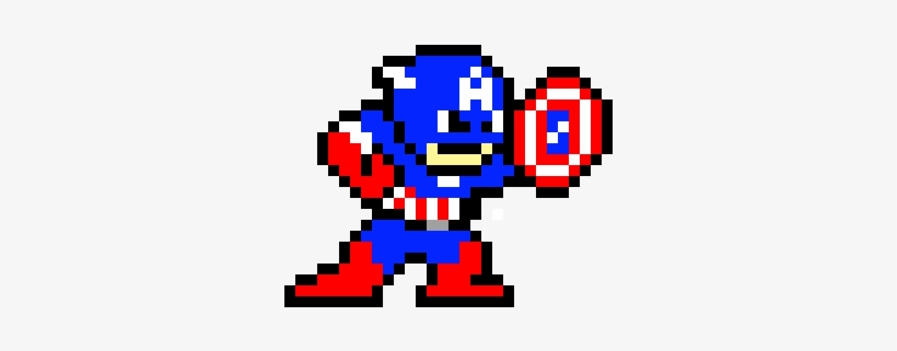 Download Captain America Blocking - Easy Pixel Art Captain America ...