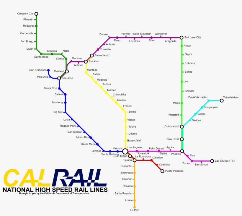 Calrail High Speed Rail Networks Submitted By Moshika - California PNG ...