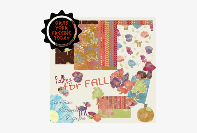 Falling For Fall Digital Scrapbooking Mini Kit Freebie - Motif PNG ...
