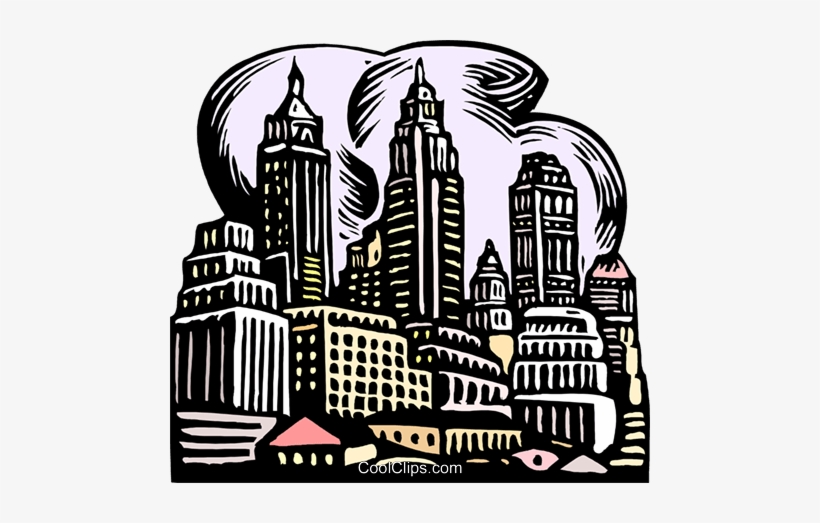 Download Woodcut City Scape Royalty Free Vector Clip Art Illustration ...