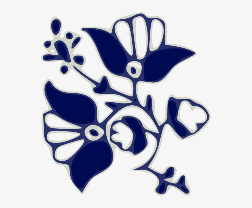 Download Blue Flower Pattern Svg Clip Arts 552 X 597 Px | Transparent ...