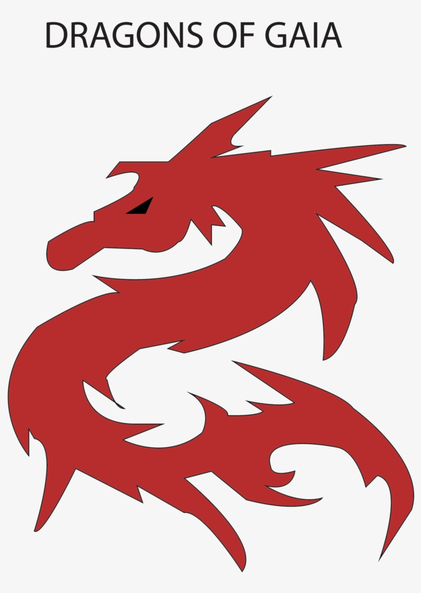 Dragons Of Gaia Fire Logo By Blackstardust - Fire Dragon Logo Png PNG ...