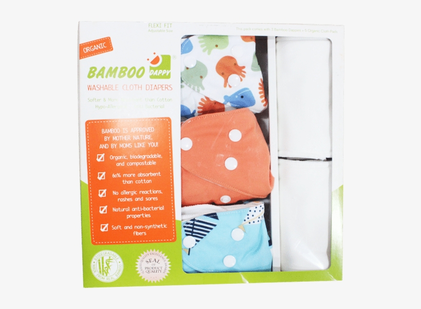 Bamboo Dappy Washable Cloth Diaper Octopus, Orange - Bamboo Dappy PNG ...