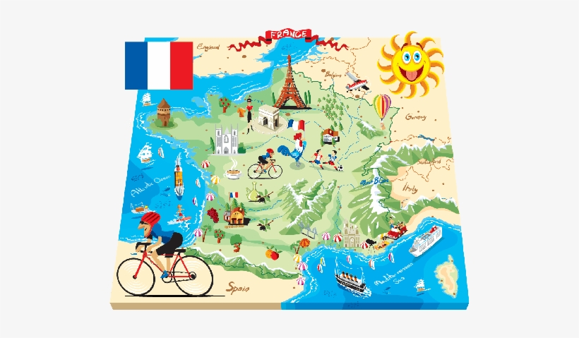 Download French Clipart France Map - Cartoon Map Of France ...
