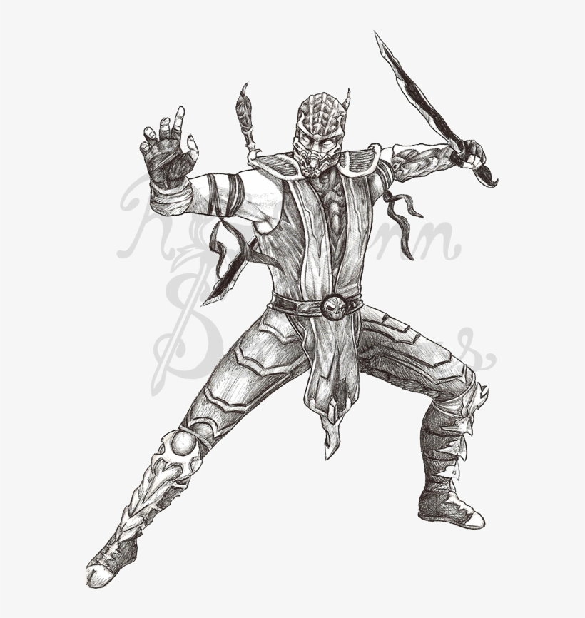 Mortal Kombat - Mortal Kombat Characters Scorpion Drawing PNG Image ...