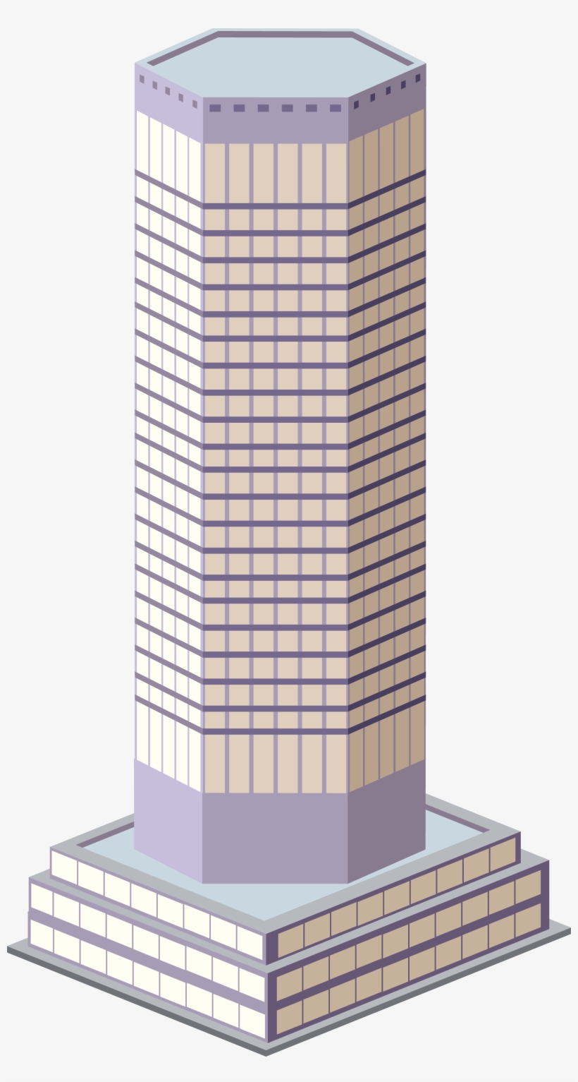 Skyscraper Building Office Drawing - Cylinder Building Drawing PNG ...