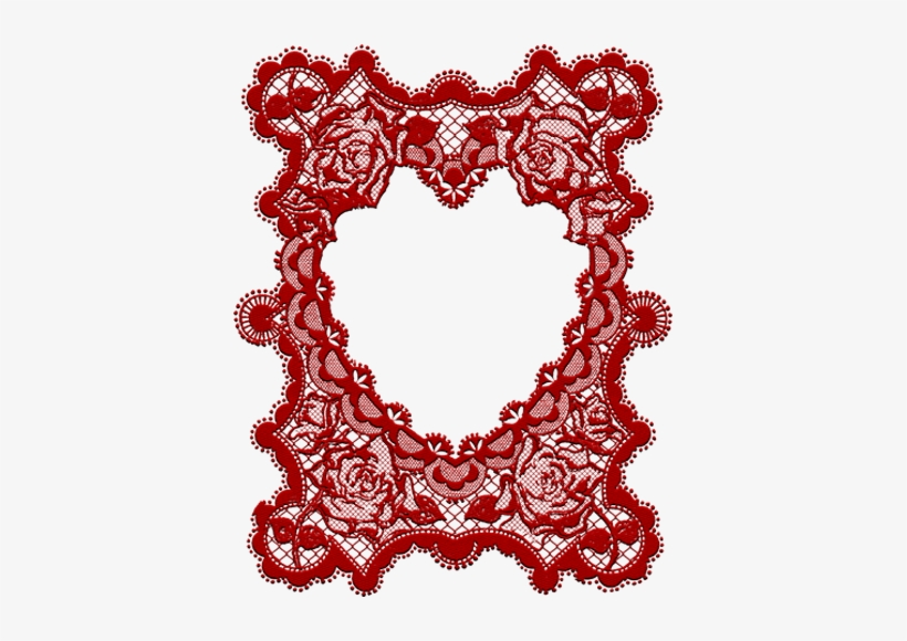 Фото, Автор K - Red Lace Frame PNG Image | Transparent PNG Free ...