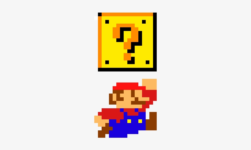 Download Mario Jumping - Super Mario Question Block | Transparent PNG ...