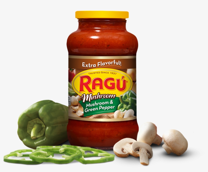 Mushroom & Green Pepper Sauce - Ragu Chunky Pasta Sauce, Mushroom - 24 ...