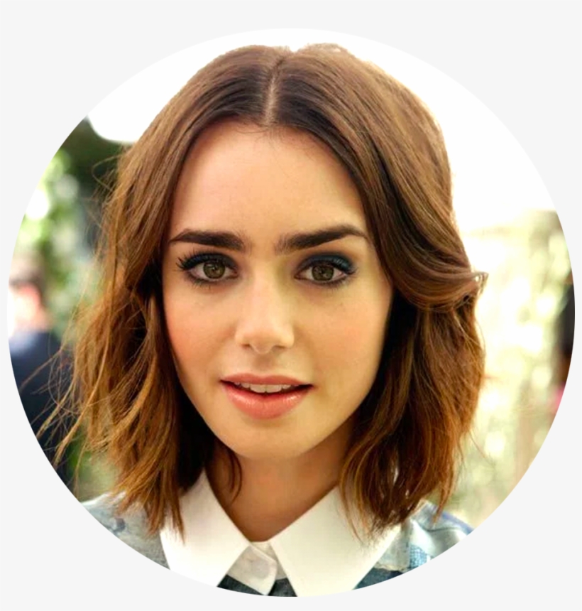 Lily - Chin Length Hair Middle Part PNG Image | Transparent PNG Free ...