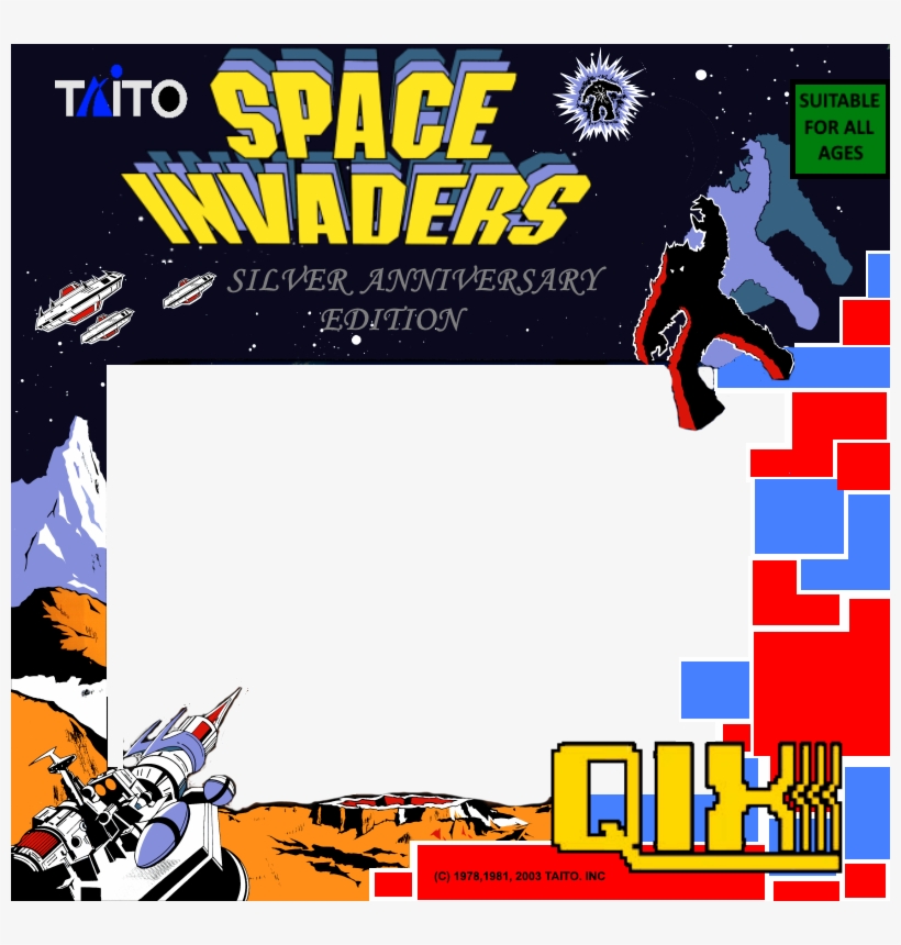 Siqix 2 - 5atariage - Space Invaders Bezel Png PNG Image | Transparent ...