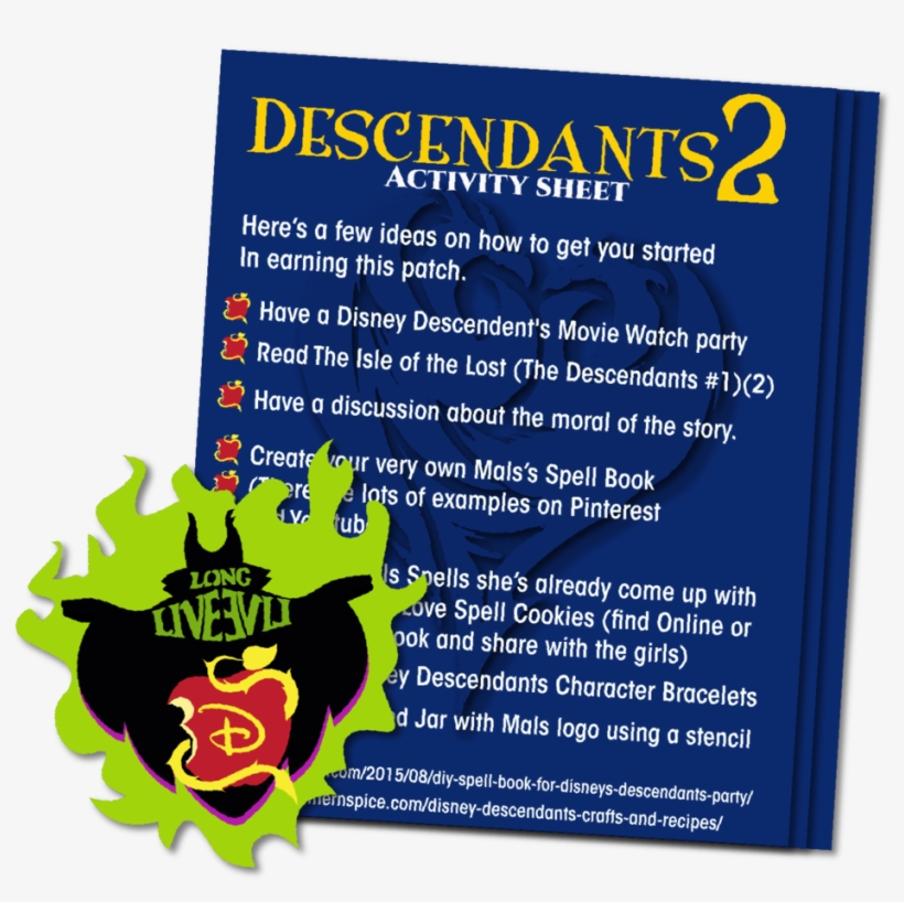 Descendants Activity Sheet - Descendants PNG Image | Transparent PNG ...
