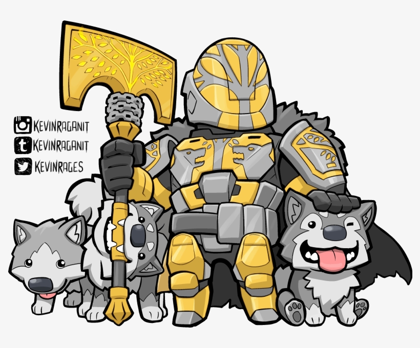 Hunter Clipart Destiny - Iron Wolves T-shirt PNG Image | Transparent ...