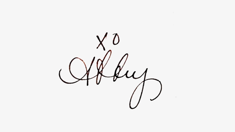 Abbey Gibb Signature Bossily Tired Girl - Abbey Signature PNG Image ...