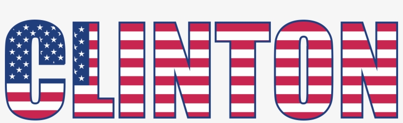 Free Clipart Of A Clinton Design In American Flag Pattern - Trump Name ...