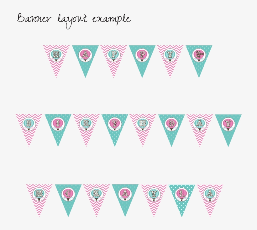 Hot Air Balloon Printable Party Banner - Banner PNG Image | Transparent ...
