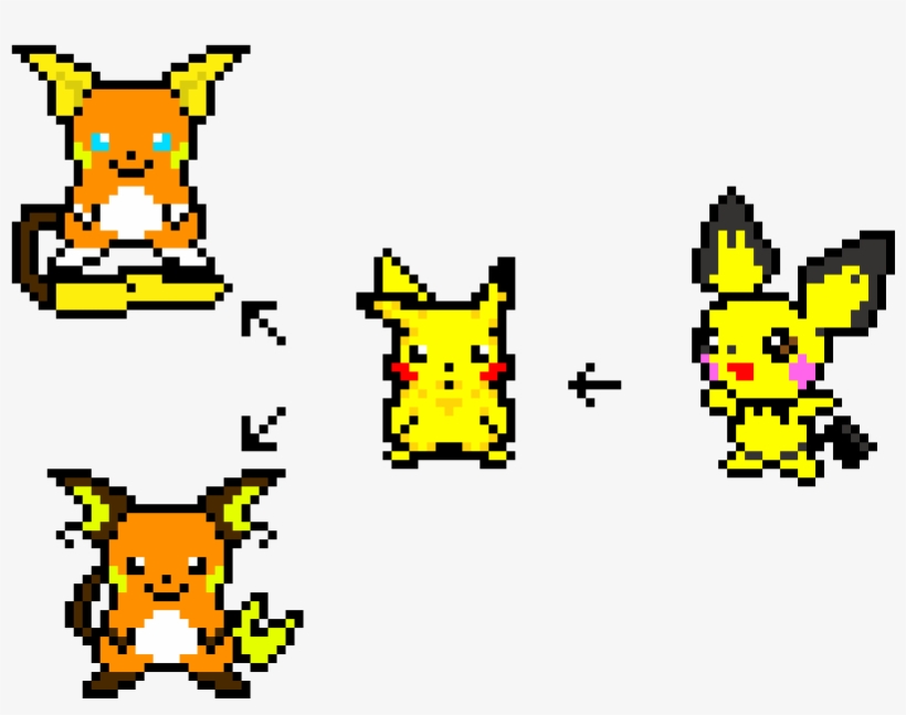 Pichu Evolution - Pichu Evolution Pixel Art PNG Image | Transparent PNG ...